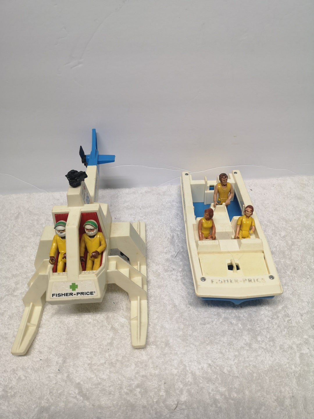 Vintage 1970s Fisher Price Adventure Rescue Helicopter Andsea Explorer ...