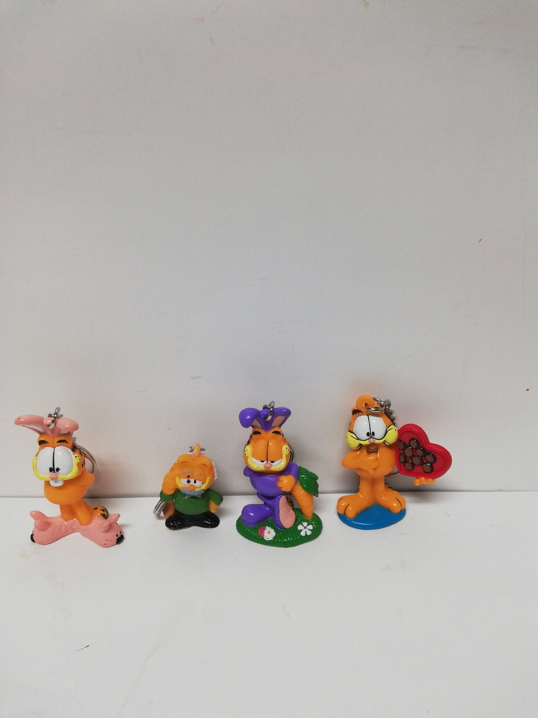 Vintage Lot of 4 Garfield Keychains Aprox 3 - Etsy