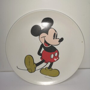 Vintage Mickey Children's Plastic Plate 9" Bowl 8" and Figure 3" - Etsy