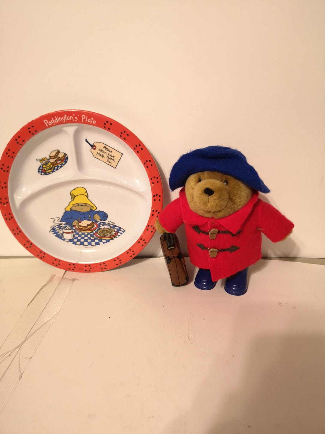 Vintage Paddington Bear 7 W/ Plate - Etsy