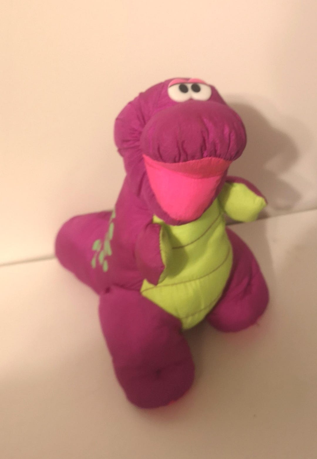Vintage Fisher Price Purple Dinosaur Puffalump 11 1/2" X 9 1/2" - Etsy