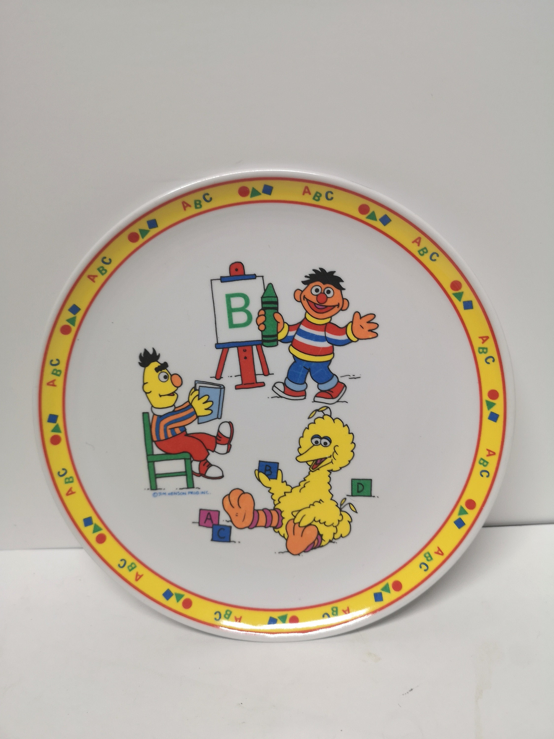 Vintage 10" Bert and Ernie Plushes and Childrens Plastic Sesame Street ...