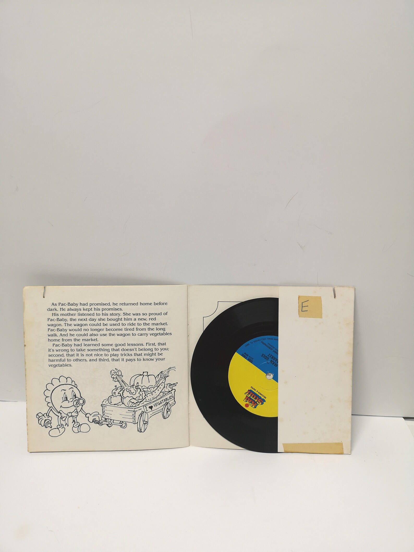 Vintage 1980s Baby Pac-man Goes to the Market Book With Record Audio ...