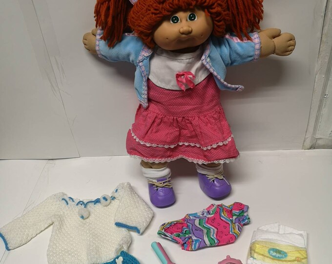 Vintage 1982 Red Headed Cabbage Patch Doll With Accessories - Etsy