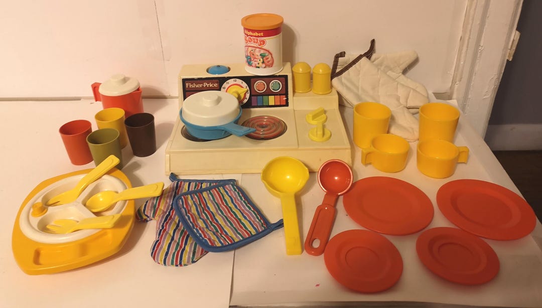 Vintage Fisher Price Cooking Playset 25 Pieces - Etsy