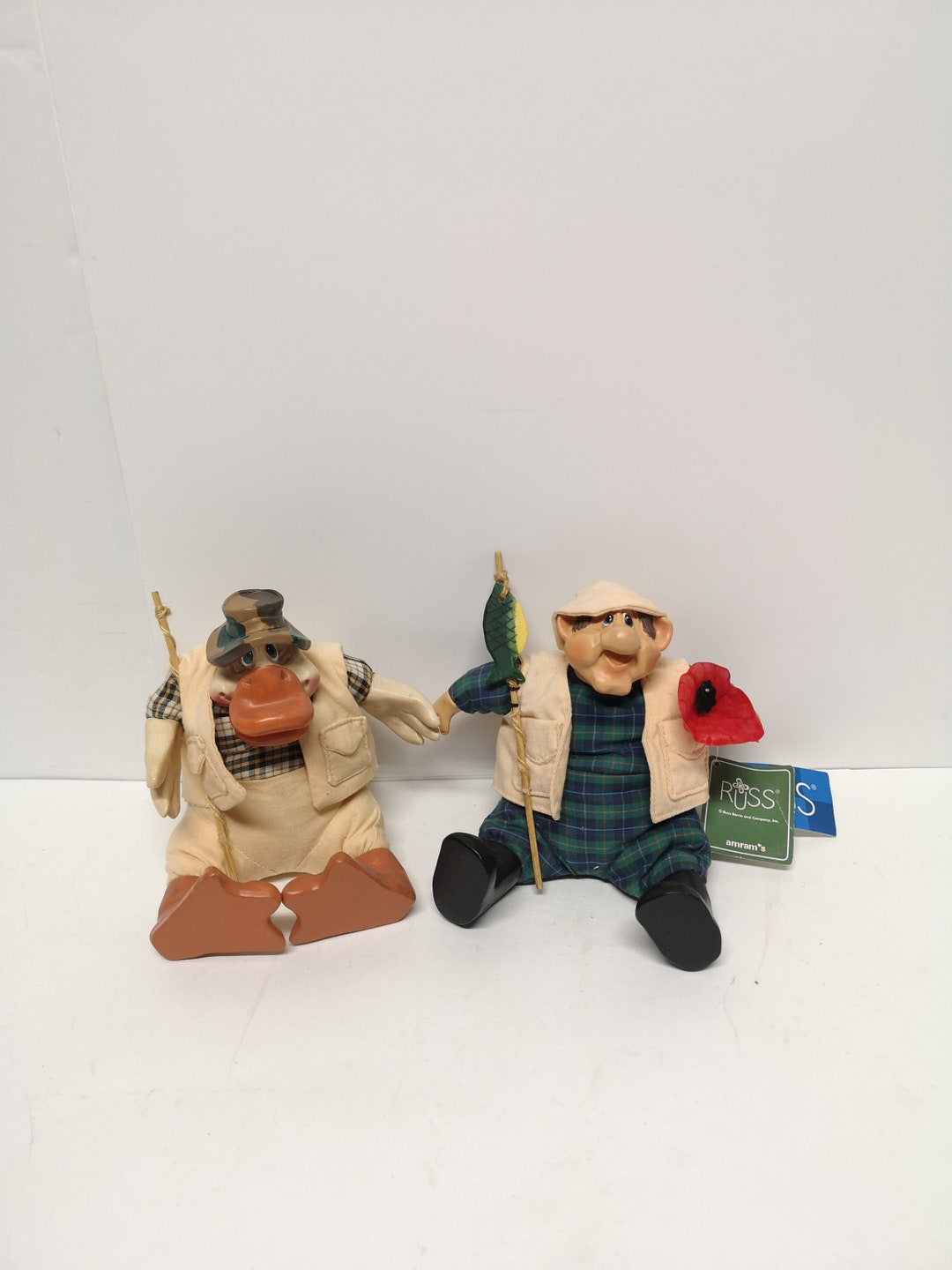 Vintage Russ Berrie Lot of Two Country Folks Figures Nwts 1990s - Etsy