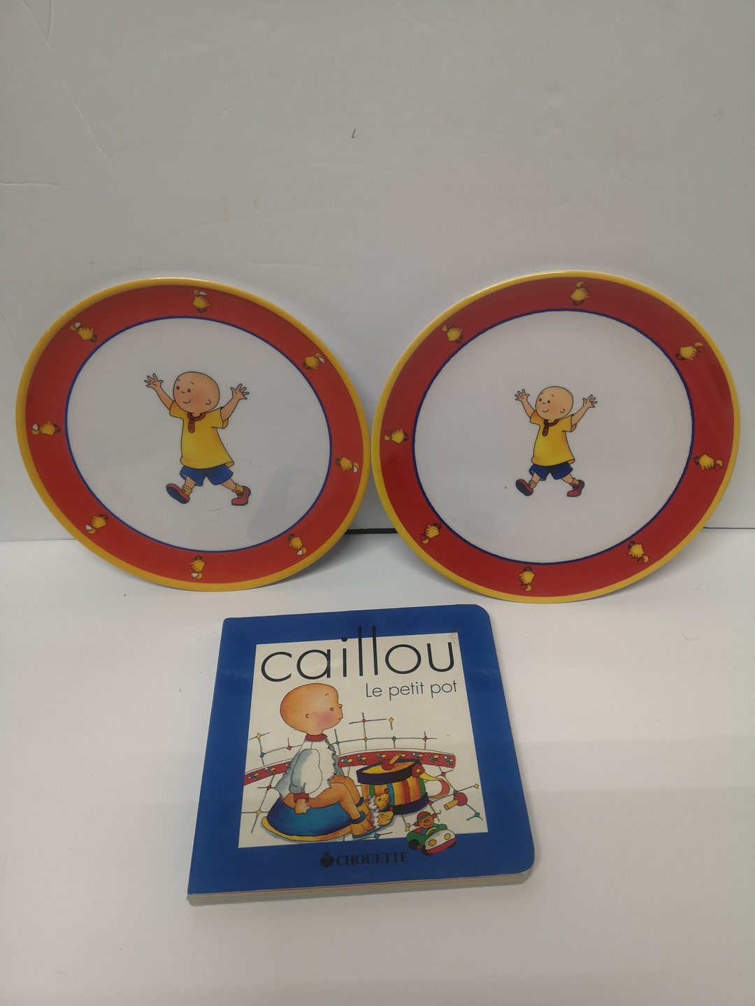 Vintage Caillou Children Plastic Plate X 2 and French Caillou Book - Etsy