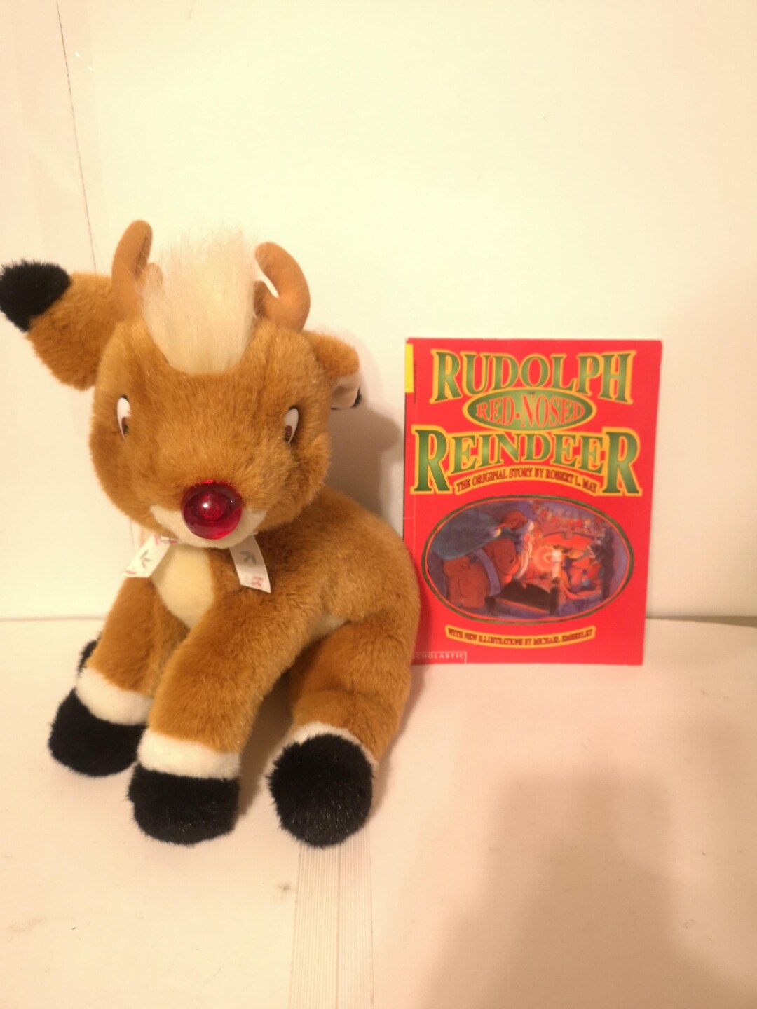 Vintage Rudolph 14" Plush W/ Book 1998 - Etsy