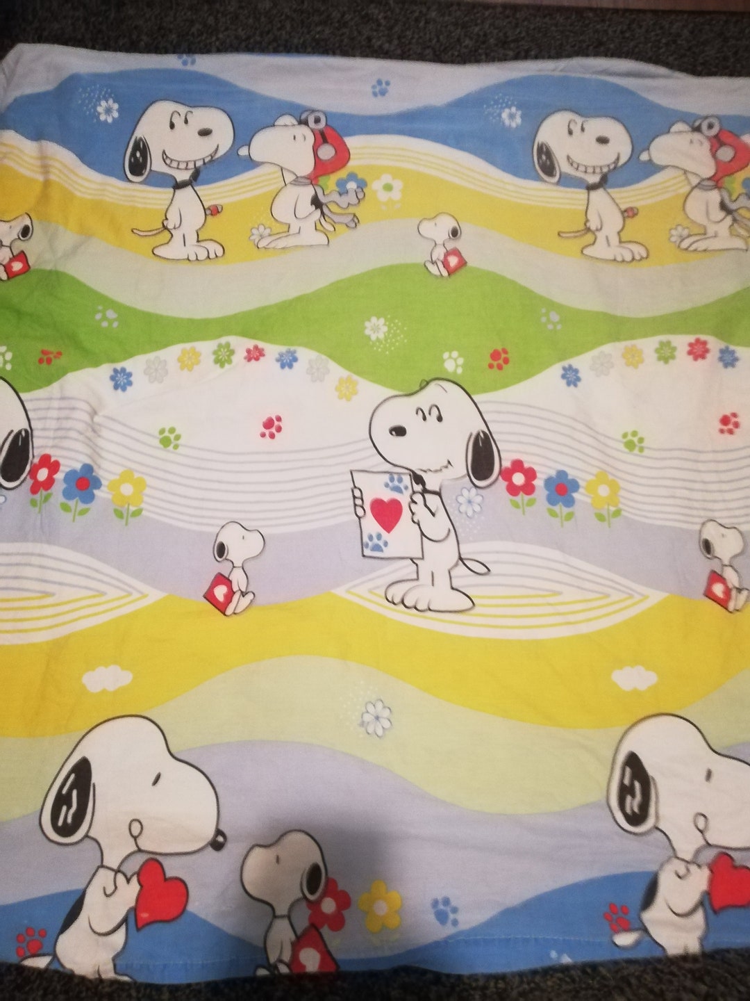 Vintage Snoopy Double Flat Sheet - Etsy Canada