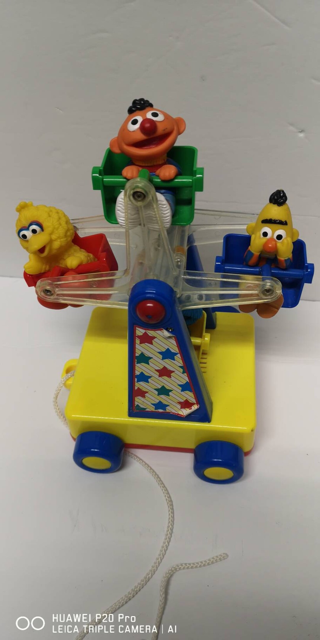 Vintage RARE Sesame Street Ferris Wheel Pull Toy Makes A Bell Sound ...