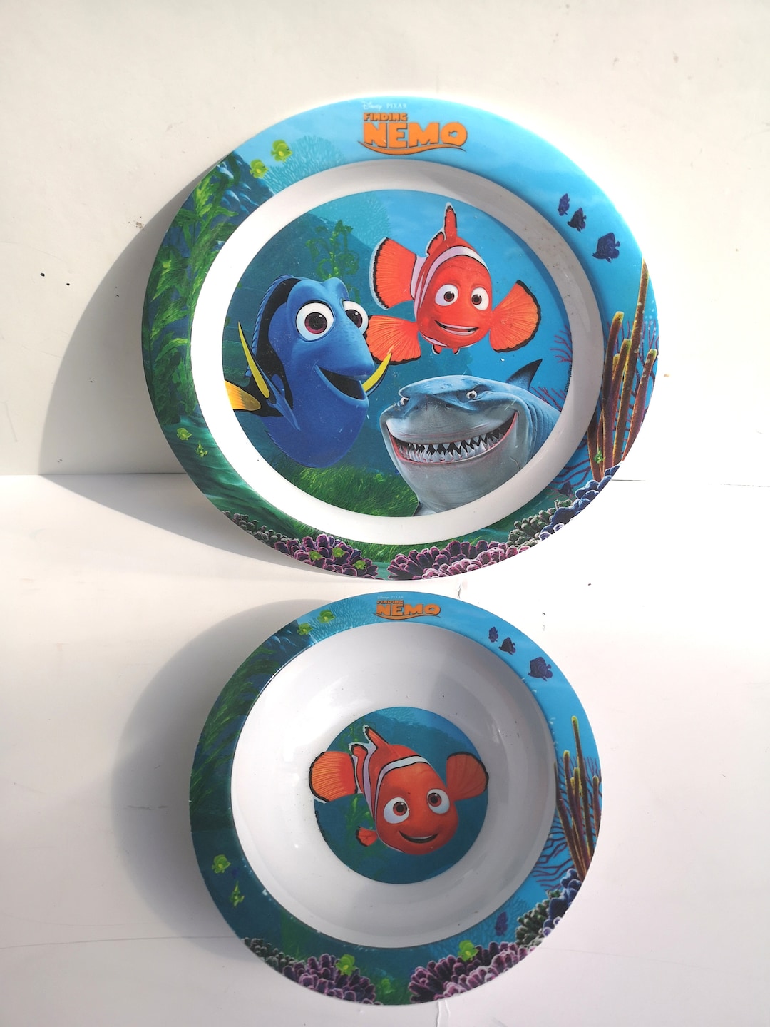 Vintage Children's Plastic Bowl and Plate Finding Nemo - Etsy