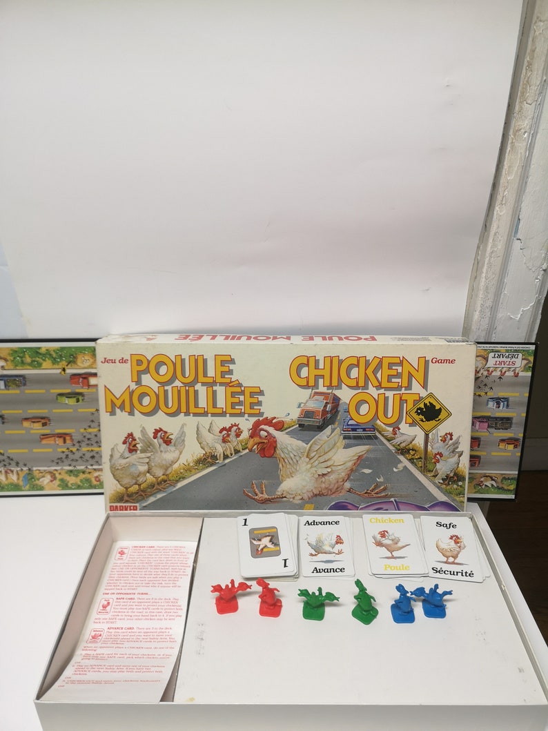 Vintage 1988 Parker Brothers Chicken Out Game 100% Complete RARE - Etsy