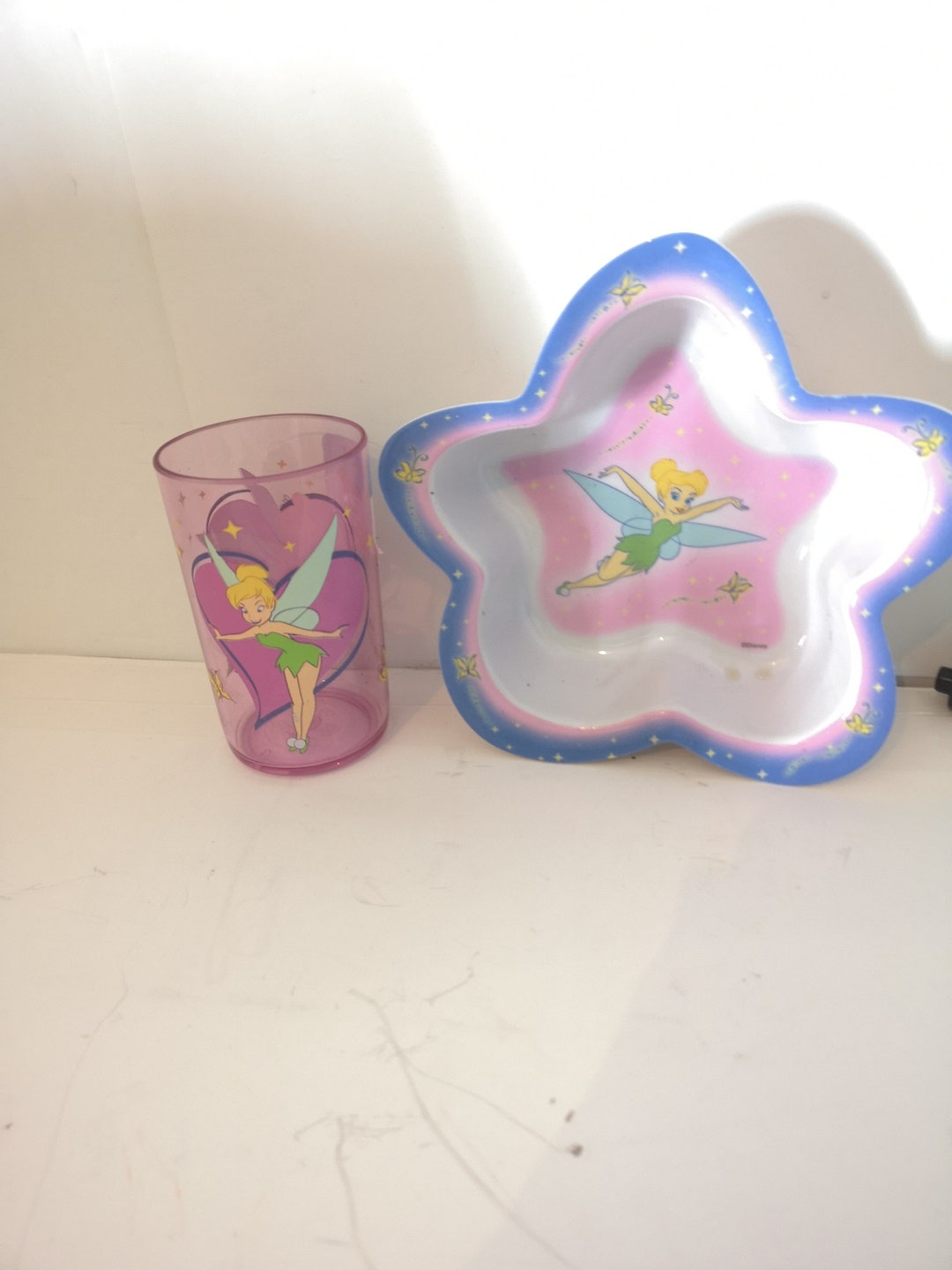 Vintage Tinkerbell Cup and Bowl - Etsy