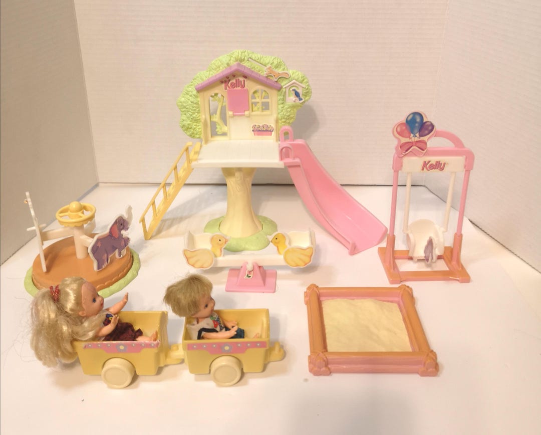 Vintage RARE 1990s Kelly Playground Playset Barbies Little Sister Comes ...