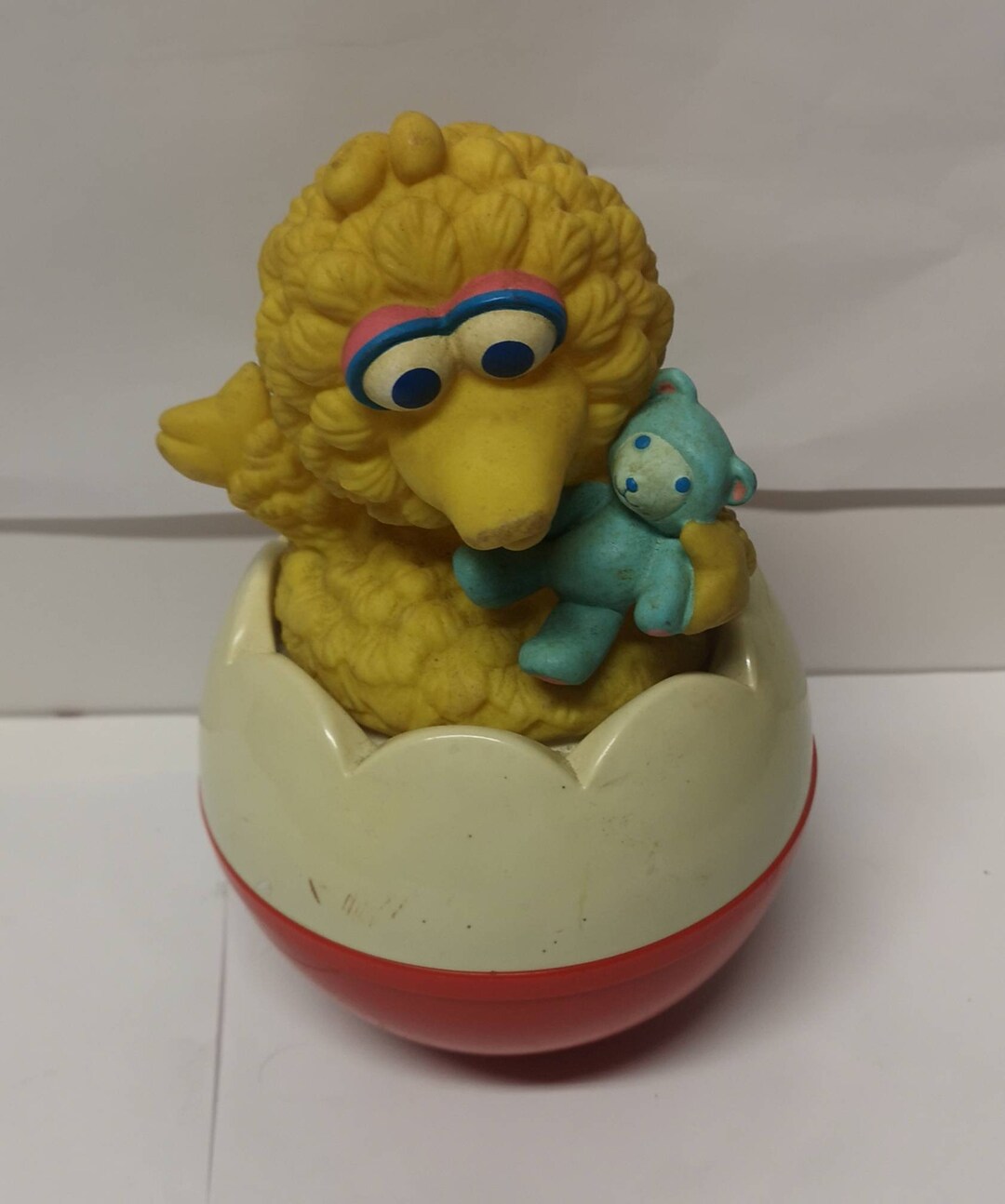 Vintage Illco Sesame Street Big Bird Roly Poly Baby Toy Makes Jingle ...