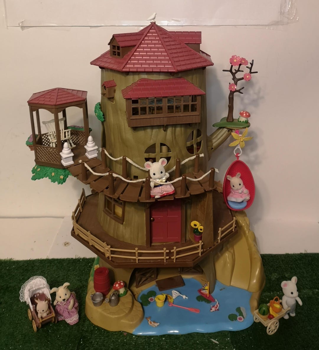 Vintage RARE Calico Critter Old Oak Hollow Treehouse With Furniture ...