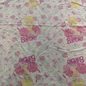 Vintage RARE 1990s Barbie Twin Flat Sheet - Etsy