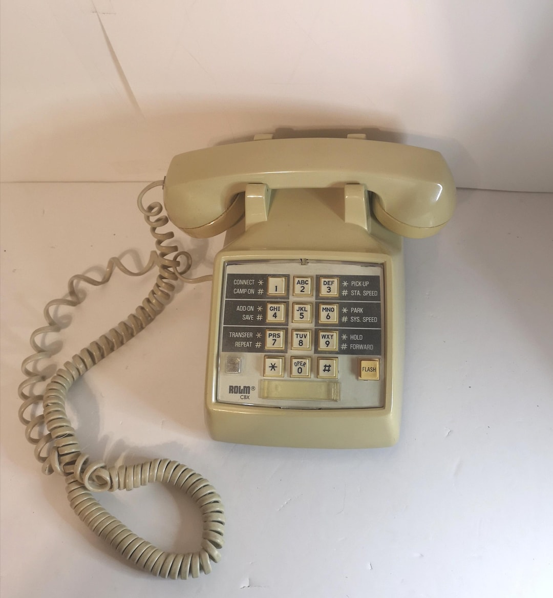 Vintage Tan Push Button Telephone ROLM - Etsy