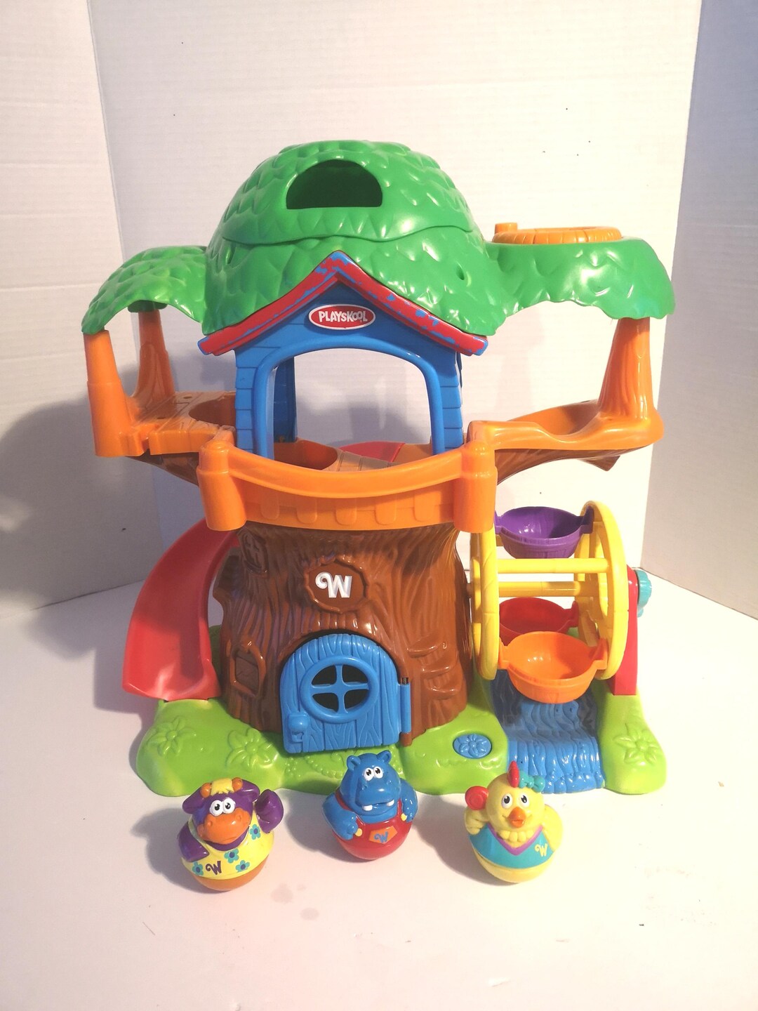 Vintage 2003 RARE Playskool Weebles Tree House Toy With 3 Weebles ...