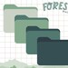 4 Desktop Folder Icons, Forest/green Themed - Etsy