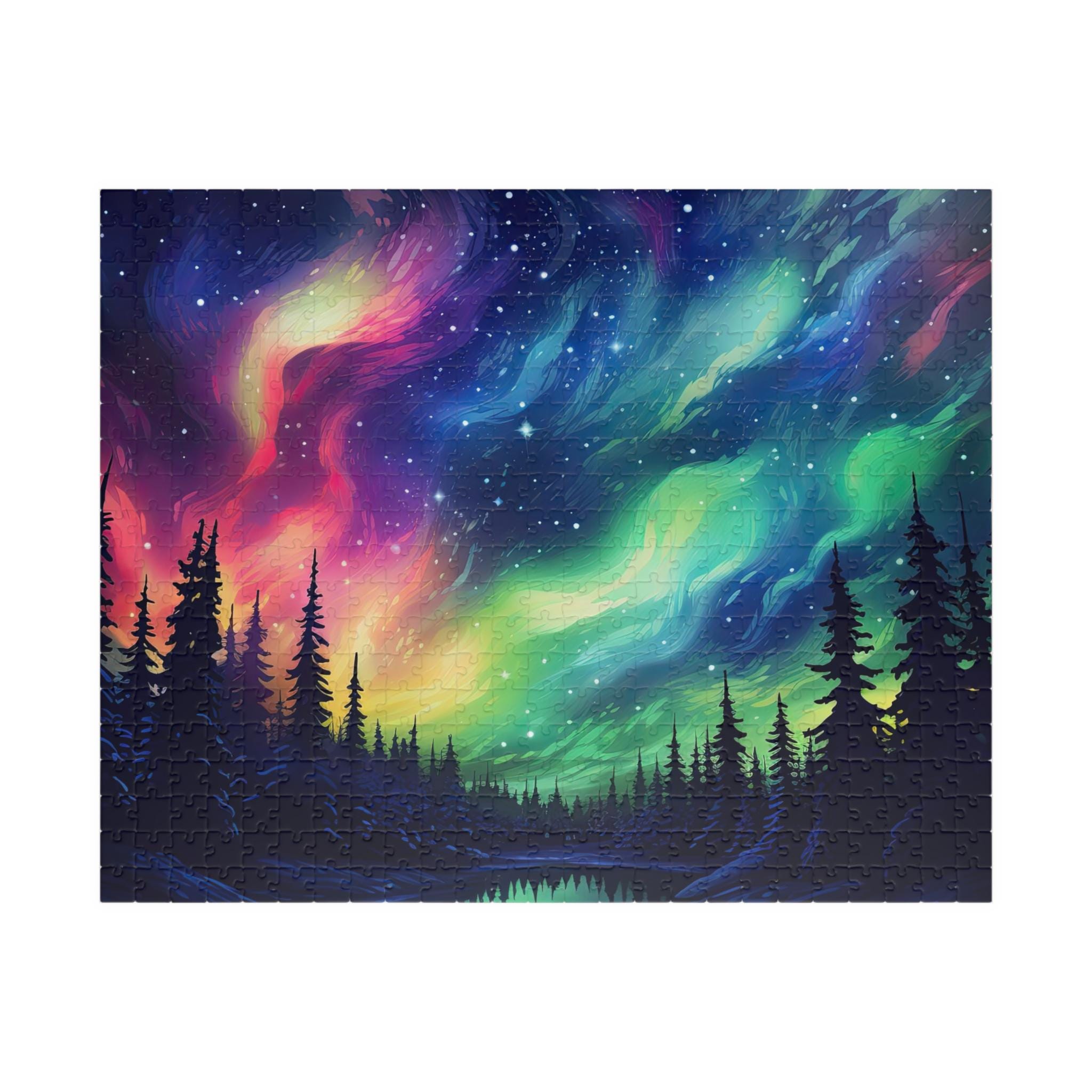 Aurora Borealis - Northern Lights - Colourful Puzzle (110, 252, 520 ...