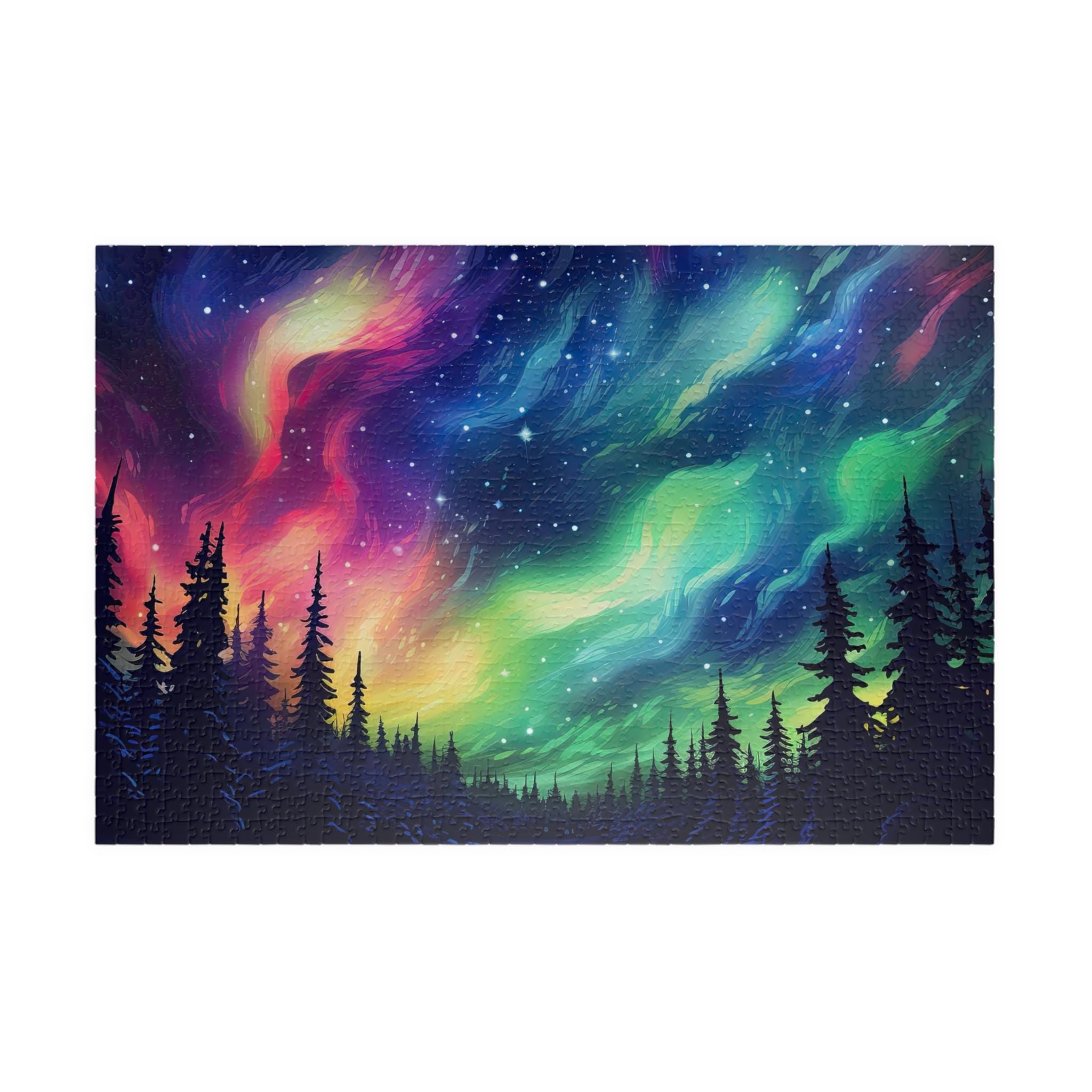 Aurora Borealis - Northern Lights - Colourful Puzzle (110, 252, 520 ...