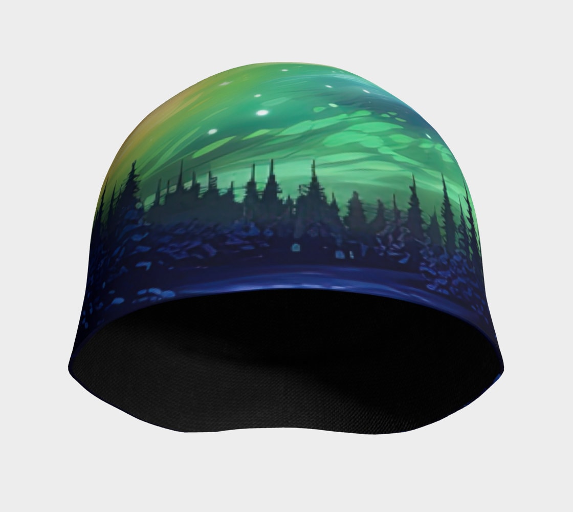 Northern Lights/aurora Borealis Forest Scenic Hat/toque/beanie - Etsy