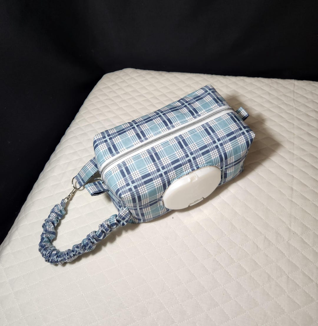 Plaid Diaper and Wipes Pouch - Gender Neutral Diaper Clutch - Stroller ...