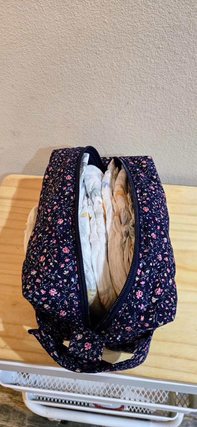 Handmade Compact Diaper & Wipes Pouch - Mini Diaper Bag - Diaper Clutch ...