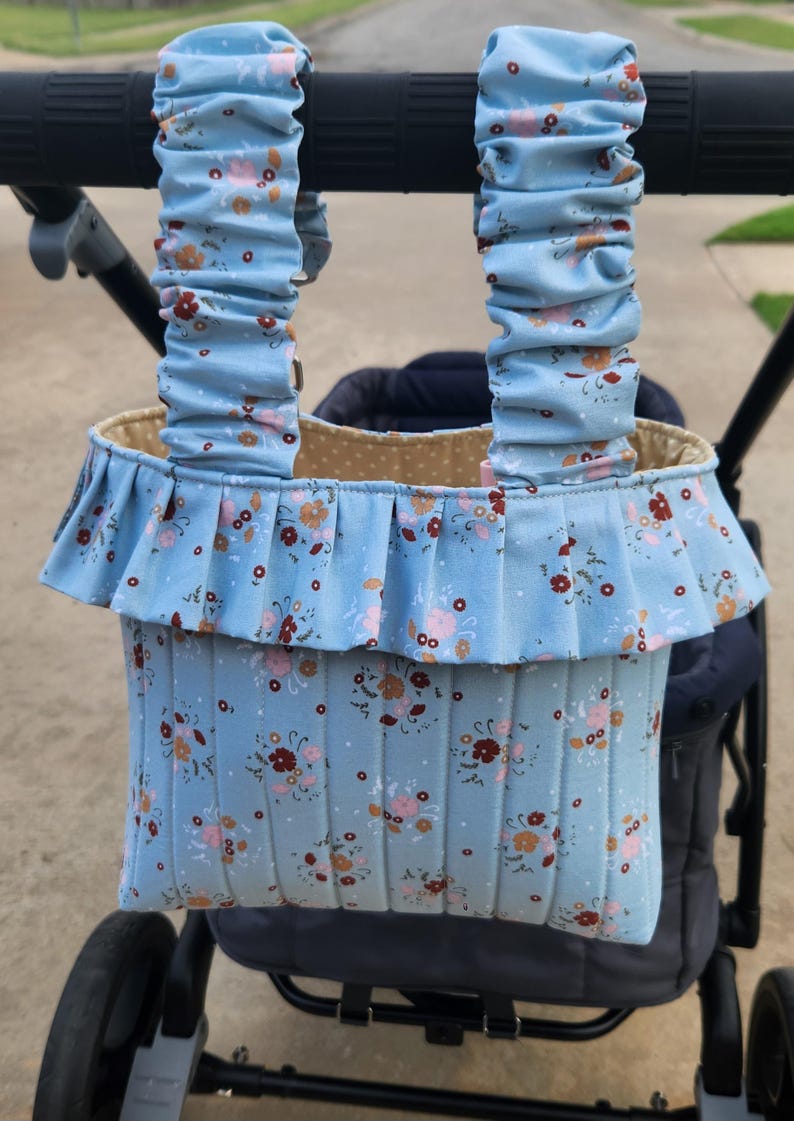 Custom Stroller Caddy Fabric Options Available - Quilted Cotton Pram ...