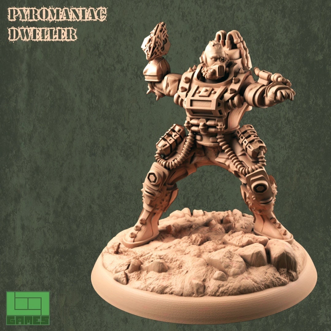 Cyborg Pyromaniac Miniature 28mm 32mm Scale 8K Resoultion - Etsy
