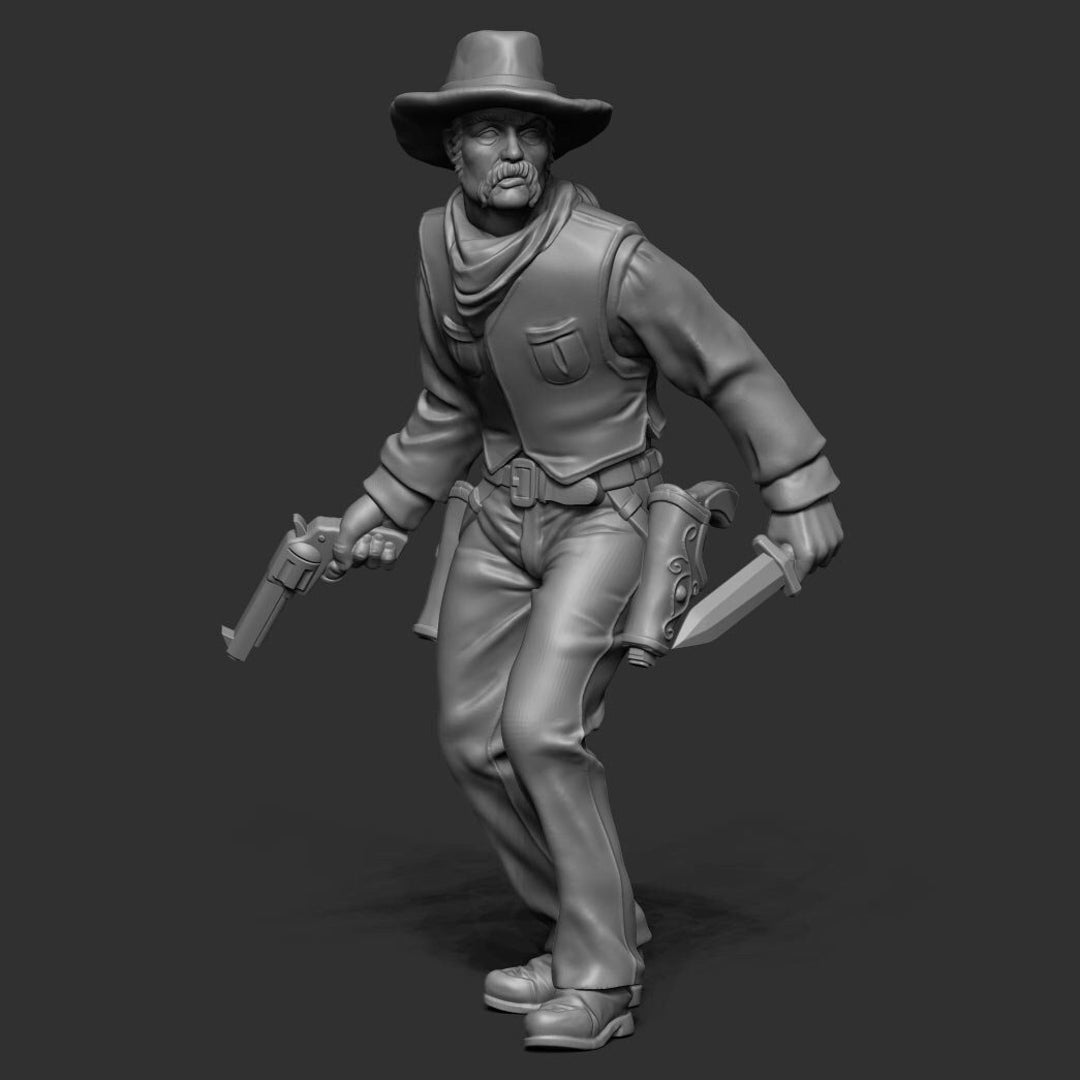 Deputy Sherriff Cowboy Miniature 28mm 32mm Scale 8K - Etsy