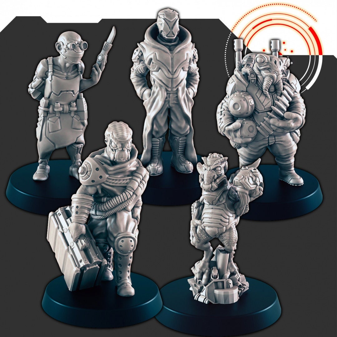 Space Aliens Miniature 28mm 32mm Scale 8K Resoultion 3D - Etsy