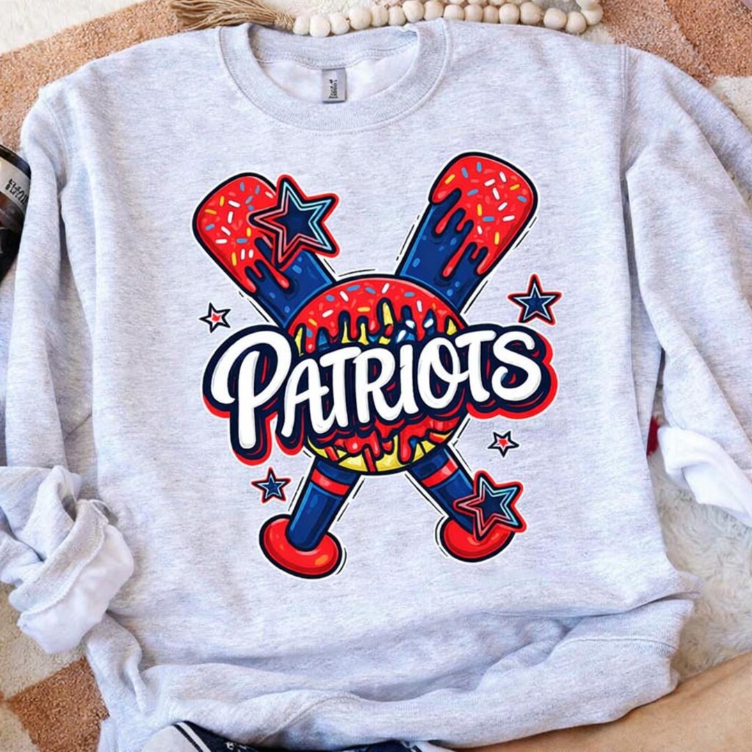 Patriots Softball Drip PNG - Etsy