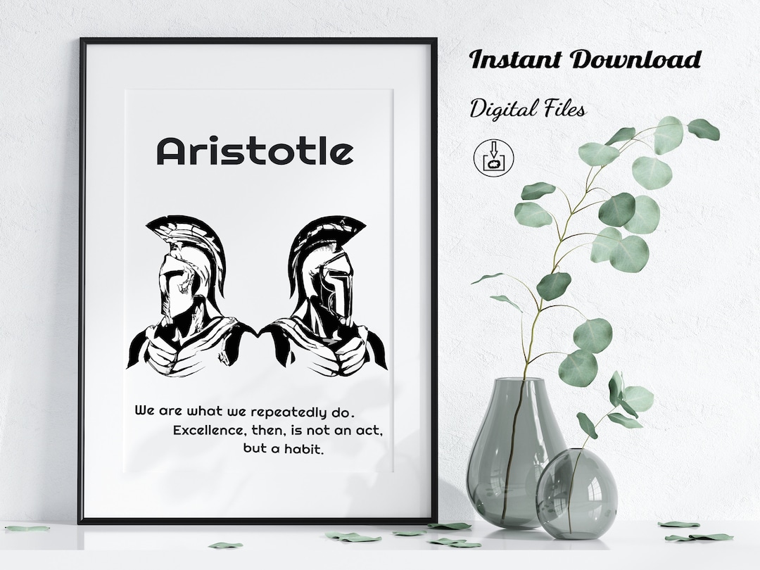Aristotle Philosophy Quote, High Resolution Wall Art to Build Your ...