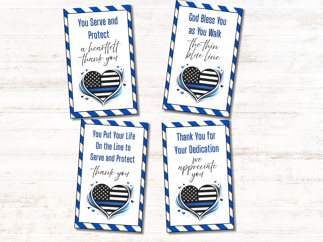 Police Week Printable Thank You Tags, Law Enforcement Appreciation ...