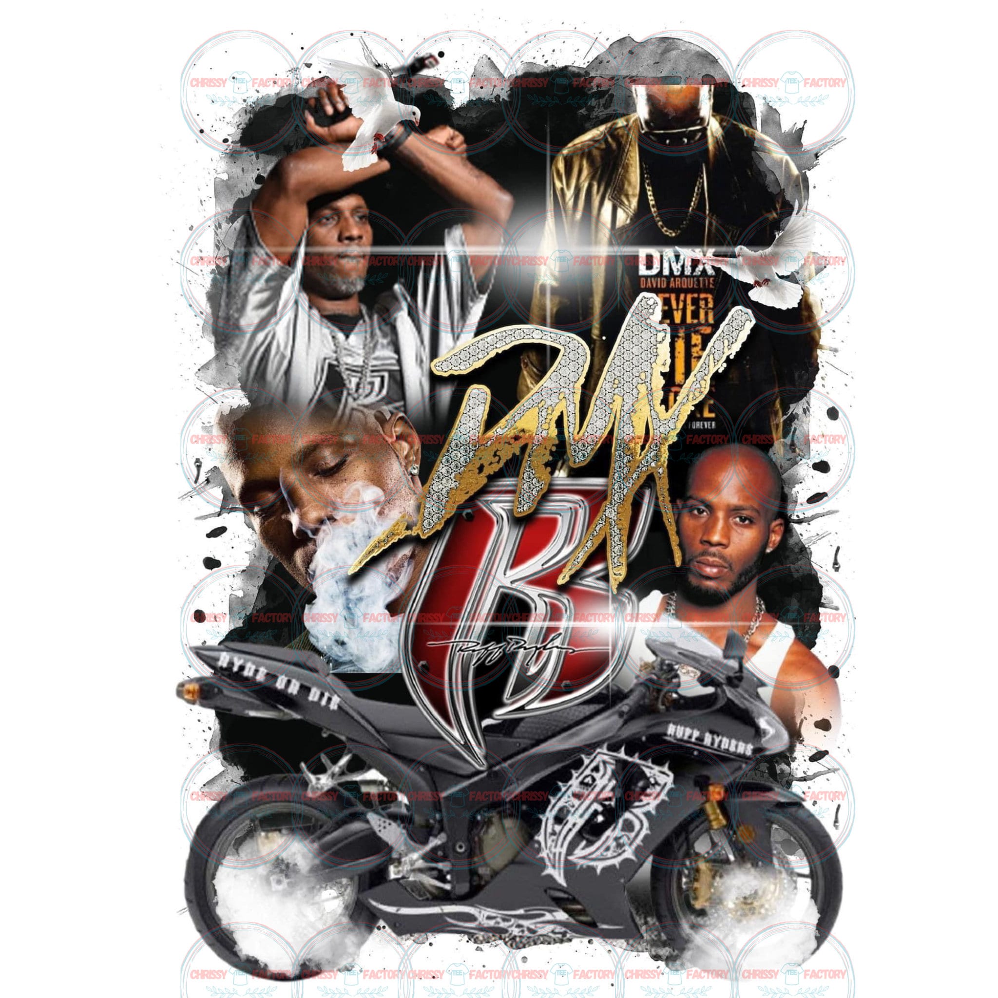 Celebrity T-shirt | DMX T-shirt | Backdrop | Canva | Overlay | Background | PNG | Template | DTF ...