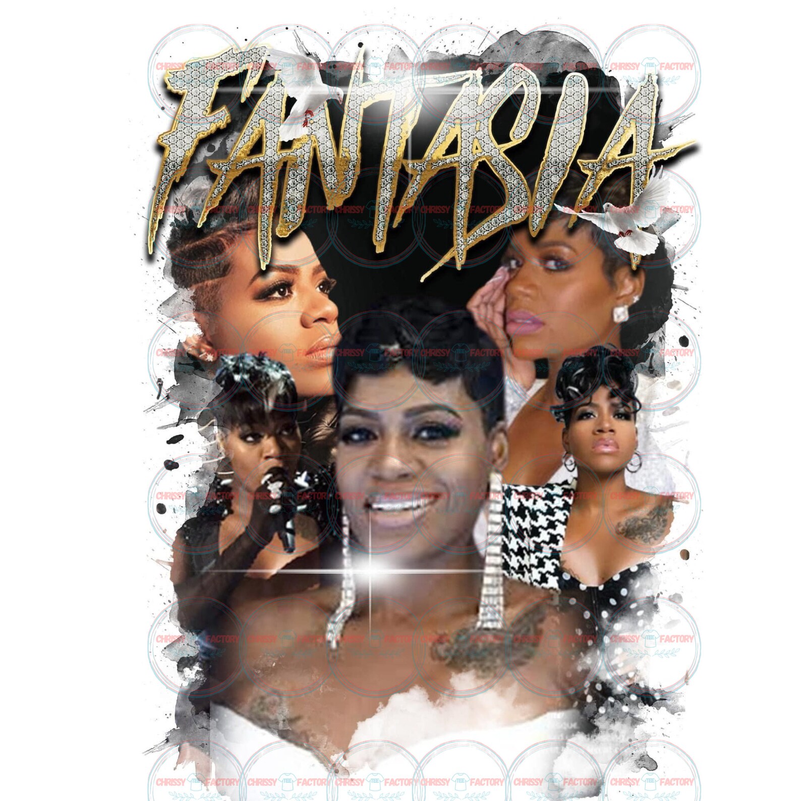 Celebrity T-shirt | Fantasia T-shirt | Custom T-shirt | PNG | Template ...