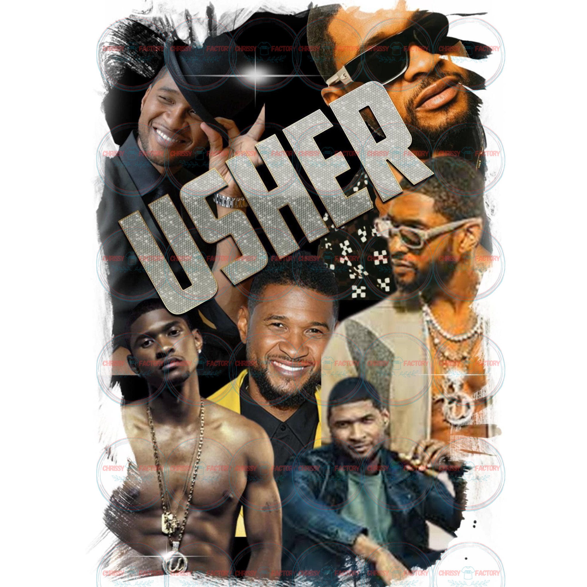 Celebrity T-shirt | Usher T-shirt | Backdrop | Canva | Overlay ...