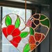 Heart of Flowers Stained Glass Heart Pattern - Etsy