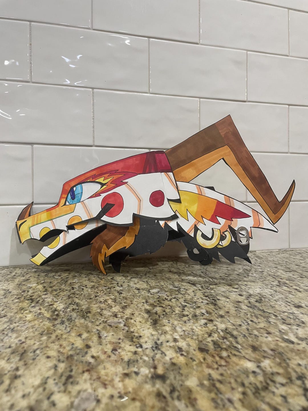 Dragon Puppet - Ember - Handmade Paper Art - Handcrafted by Sonar ...