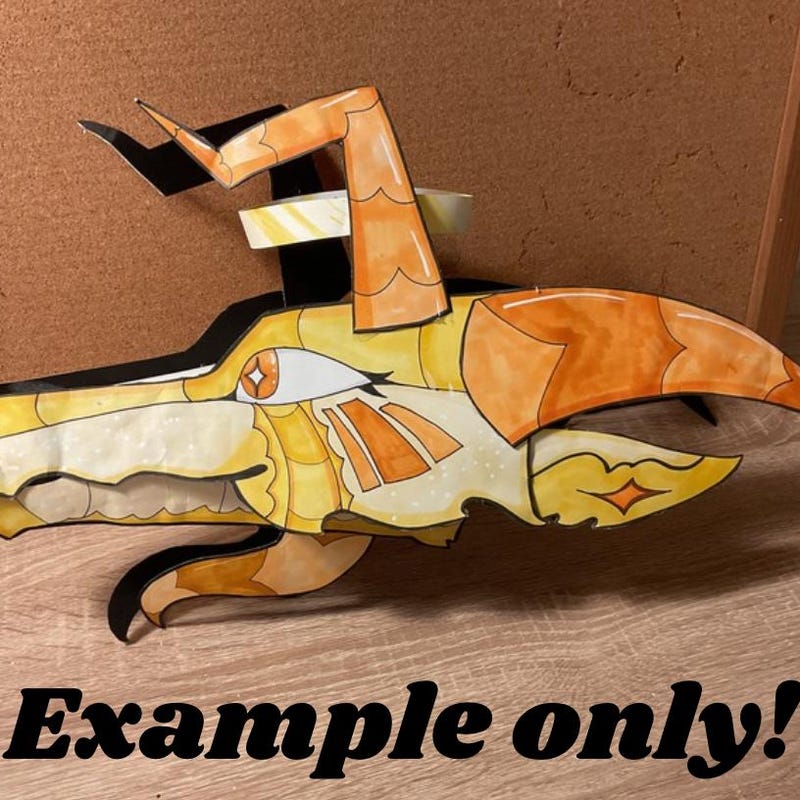 Paper Dragon Puppet Base - Etsy