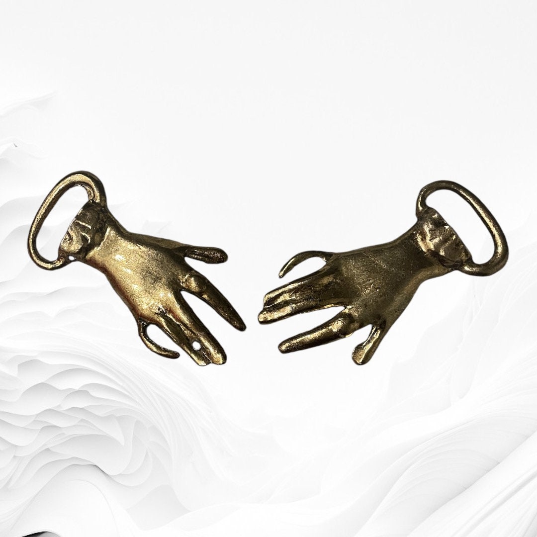 Victorian Hand Clasp Belt Vintage Hands Clasping Solid Metal Gold Tone ...