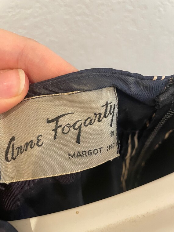 Navy blue 50s dress unique design rare poke a dot vin… - Gem