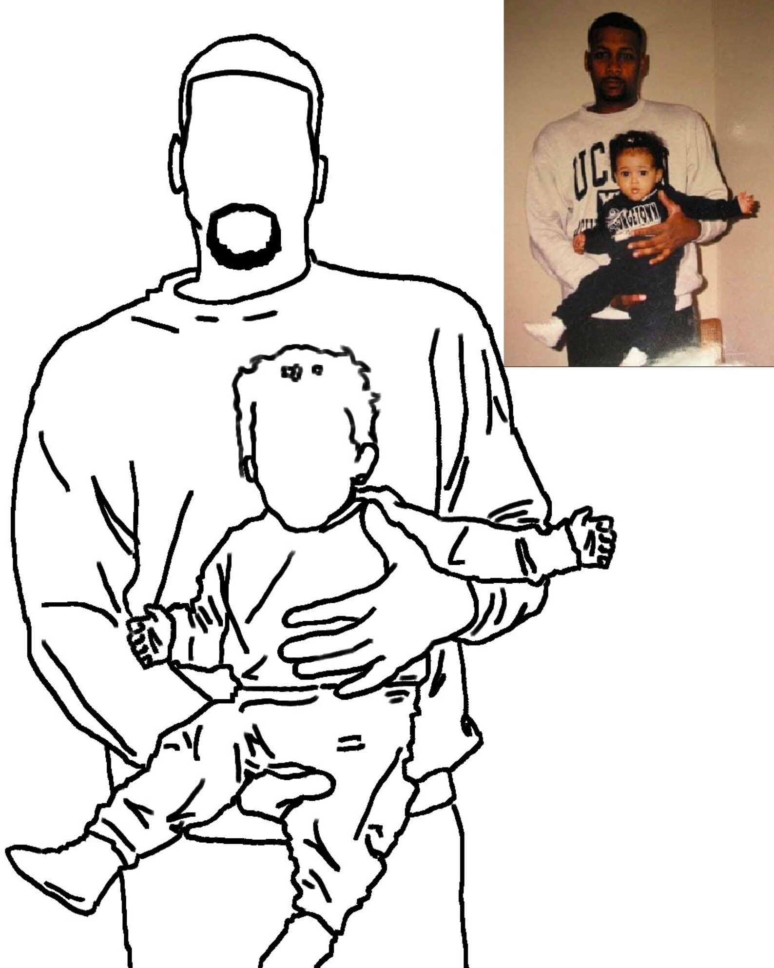 Custom Portrait Outline - Etsy