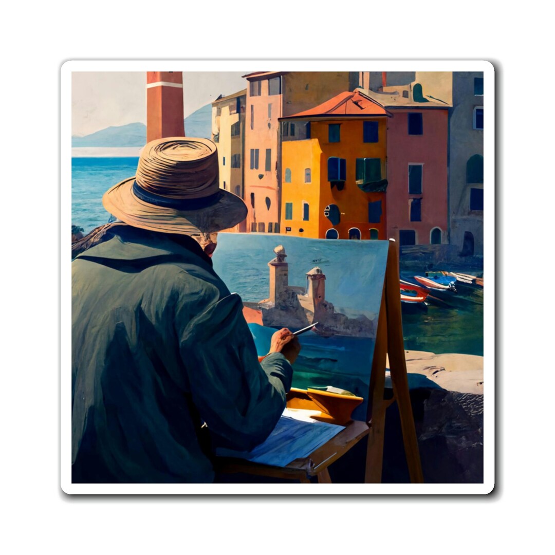 ITALY MAGNETS, CITY Magnets, Unique Magnets, Aesthetic Man Painting ...