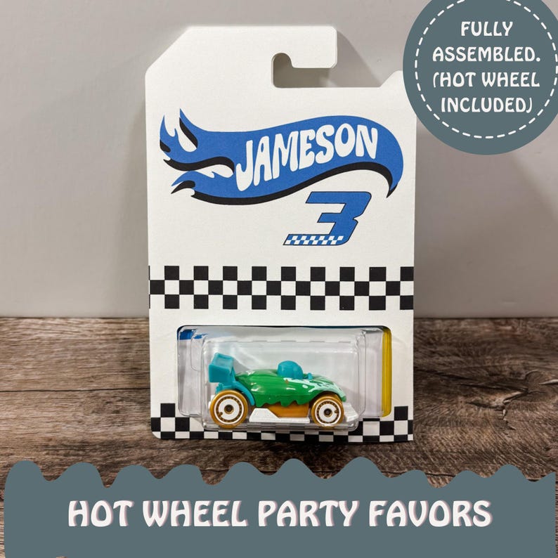 Custom Hot Wheel Party Favors Packaging Racing Inspired Hot Wheel Theme ...
