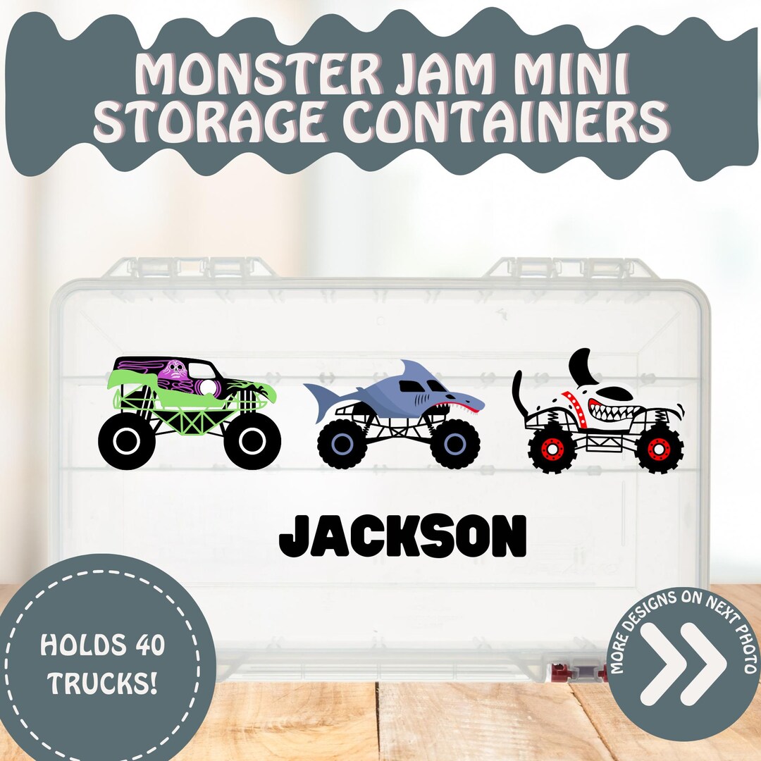 Monster Jam Storage Containers Customized Mini Monster Truck Toy ...