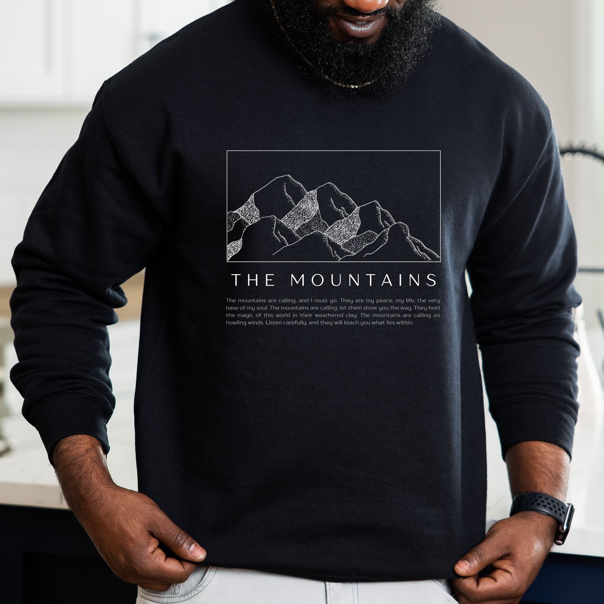 The Mountains Are Calling Sweatshirt, Mountain Sweatshirt, Hiking Shirt ...