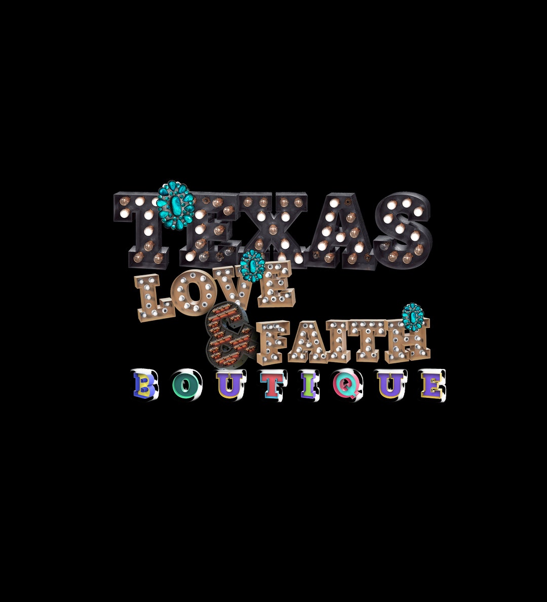 Custom Marquee Letter Logo Design, Boutique Shop Branding, Western ...